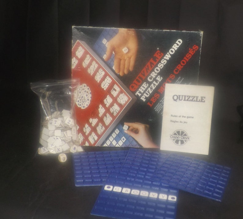 Quizzle Crossword Puzzle Board Game. Copp Clark Games. Made - Etsy