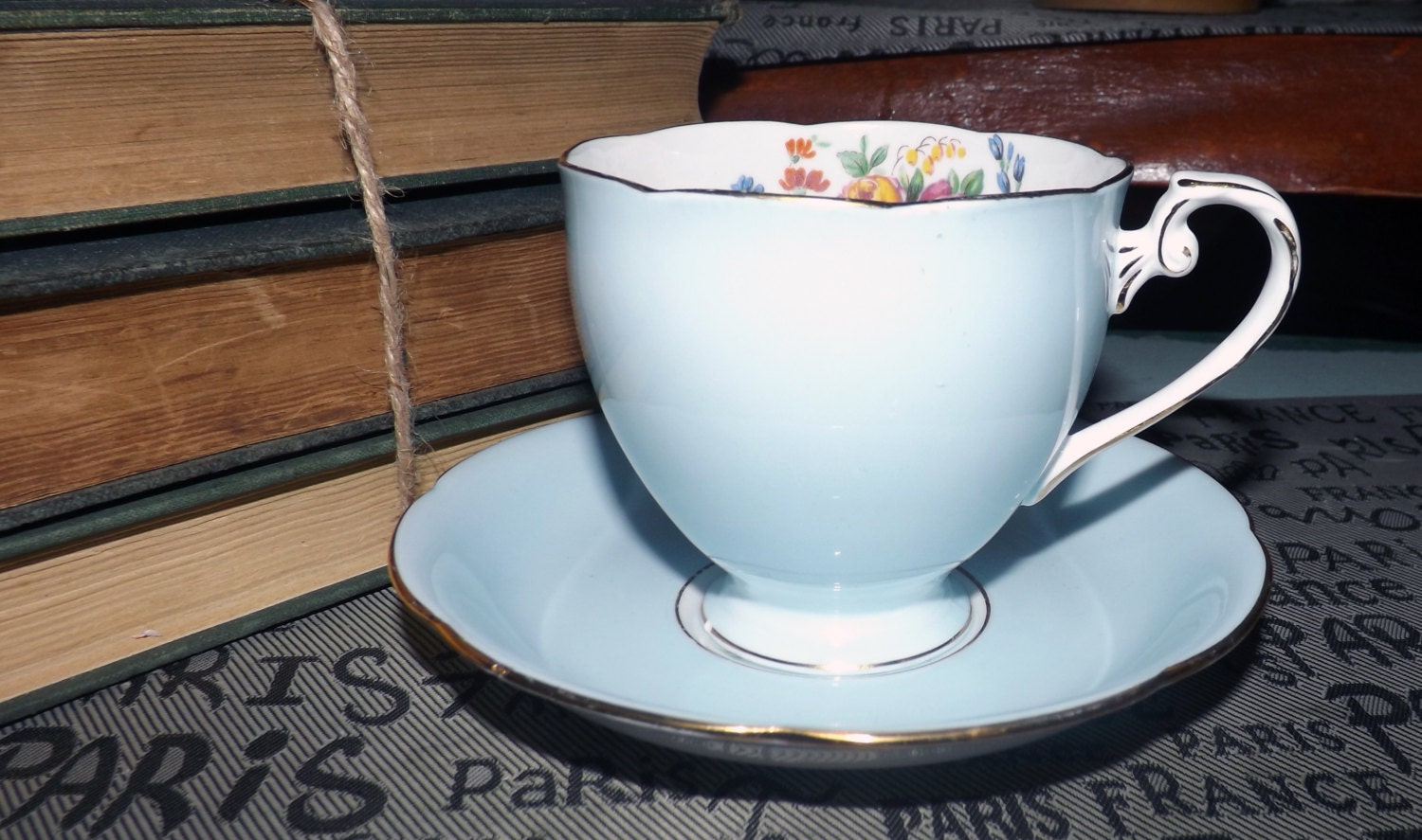 Mid-century (1950s) Royal Grafton harlequin-style tea set (footed cup ...