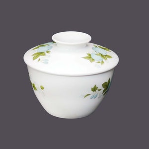 Vintage Noritake Blue Orchard 6695 Covered Stoneware Sugar Bowl Made in ...