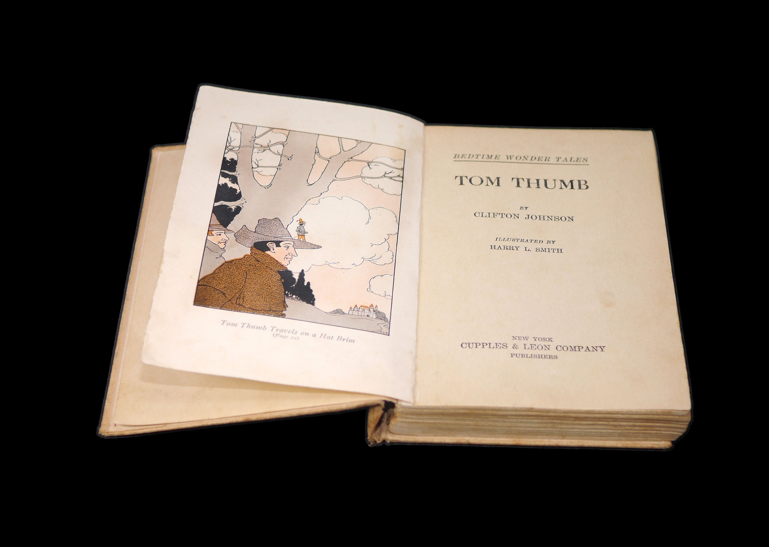 Tom Thumb Hardcover children's book. Clifton Johnson. Cupples Leon ...