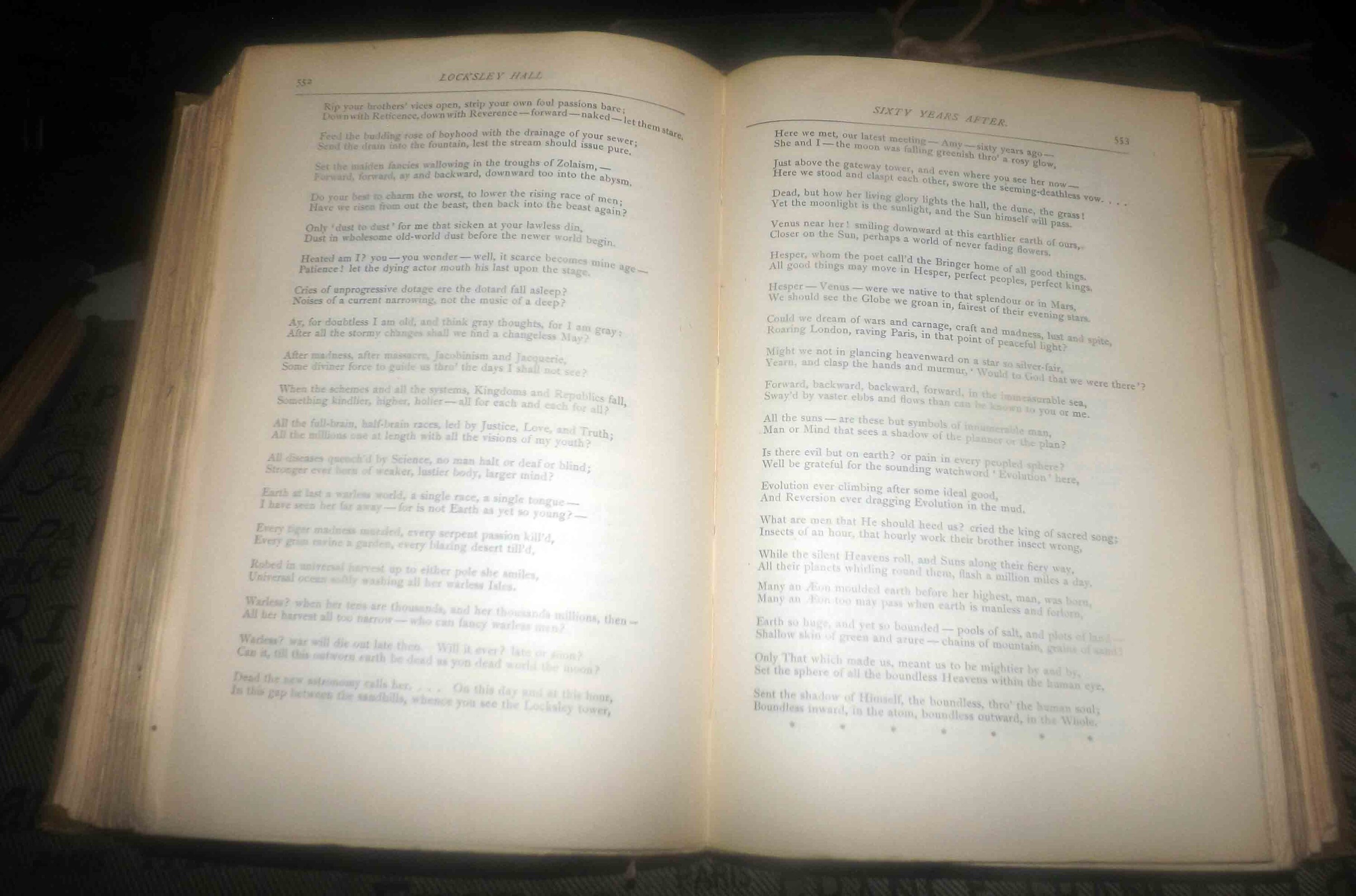 Antique (1907) hardcover poetry book The Works of Alfred Lord Tennyson ...