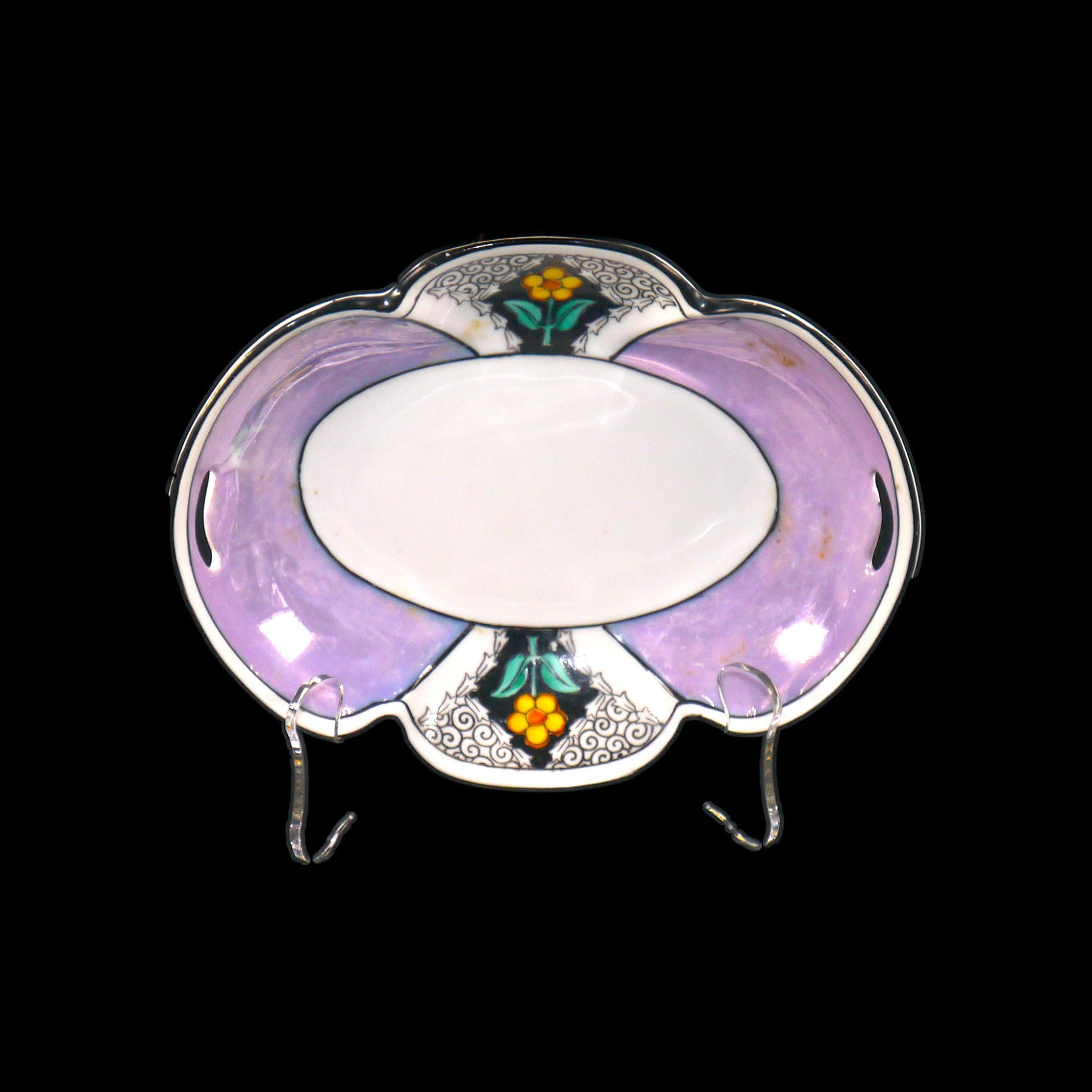 Morimura | Noritake | hand-painted Nippon nut or candy dish. Yellow ...