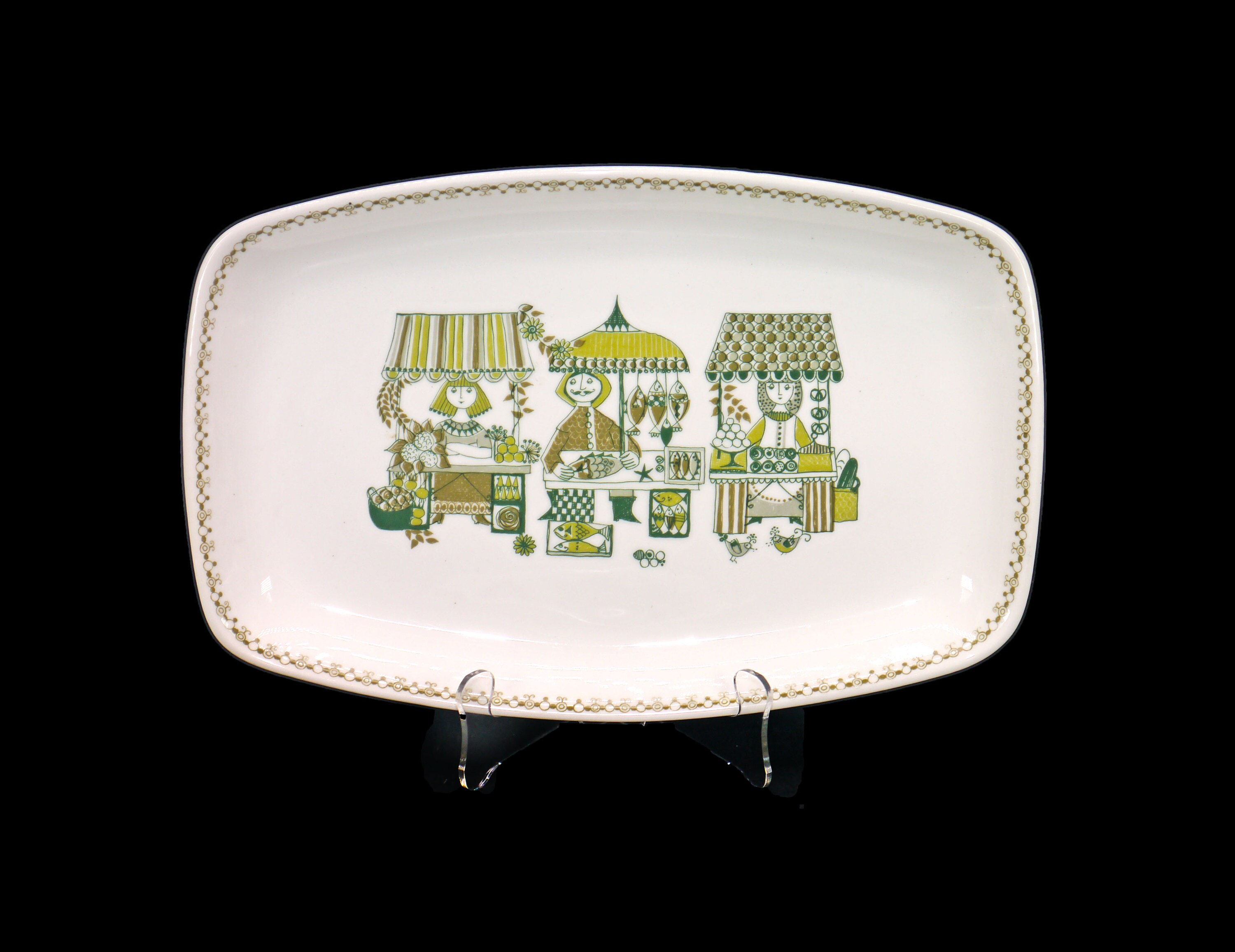 Figgjo Flint Market F555 rectangular vegetable or fish serving platter ...