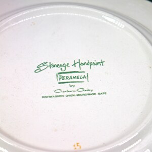 Vintage Stoneage Peramela Plates: Hand-painted Stoneware, Carleen Gaby ...
