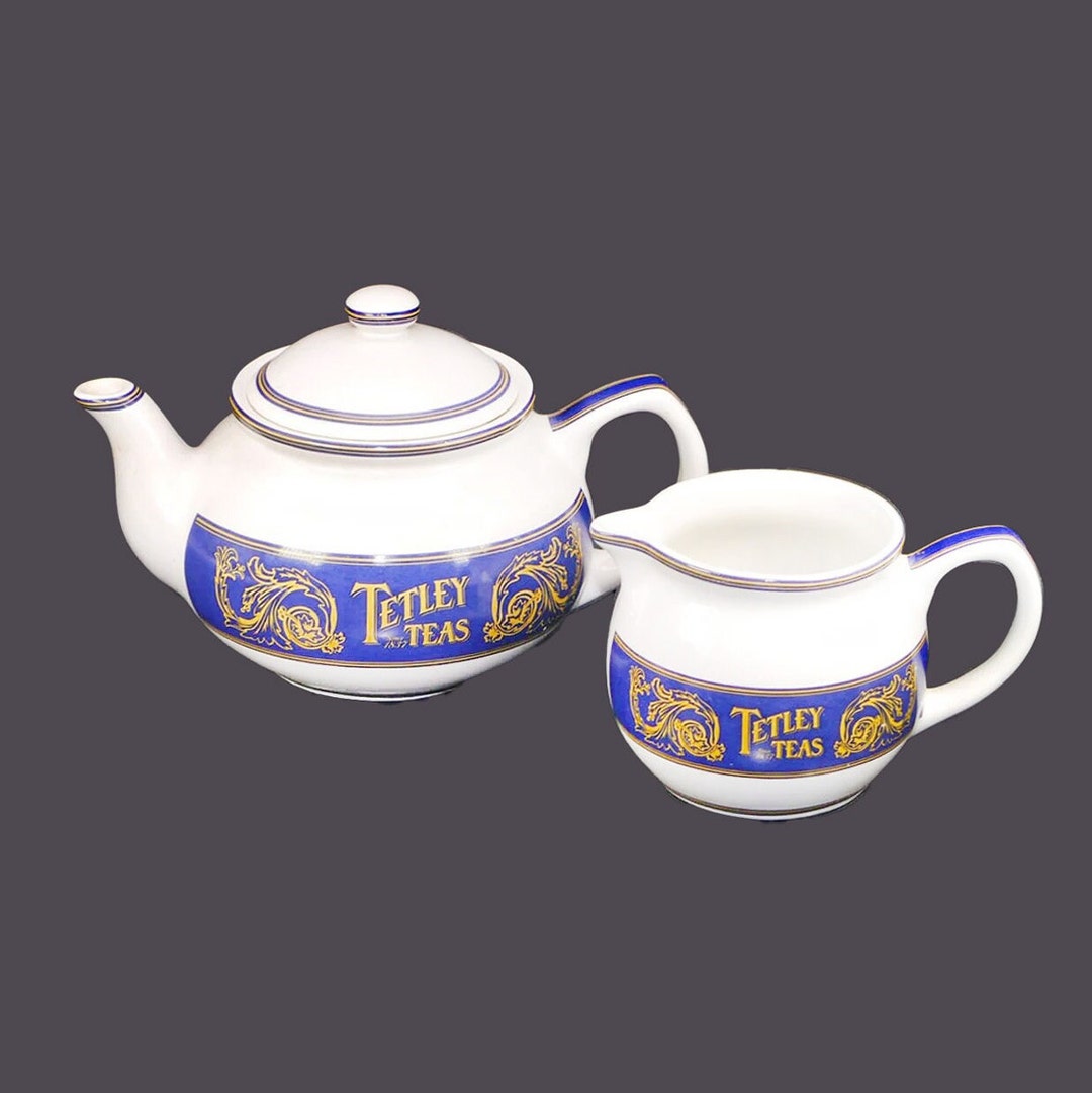 Vintage Tetley Teas Two-cup | Tea-for-two Teapot With Creamer - England ...