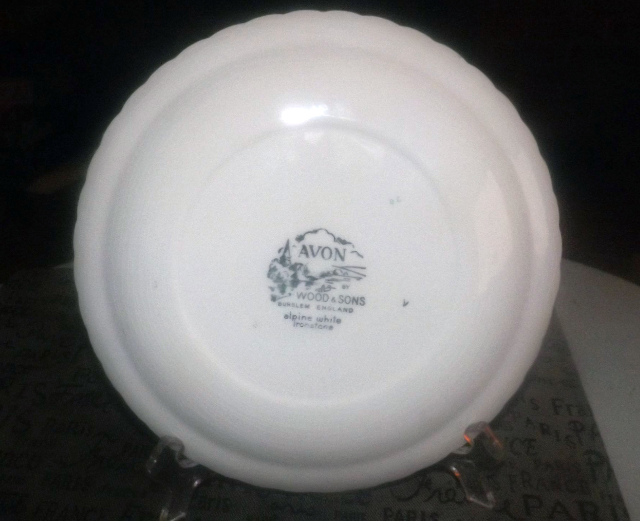 Early mid-century (1940s) Wood & Sons Avon plate. Pinky Lawrence, Blue ...