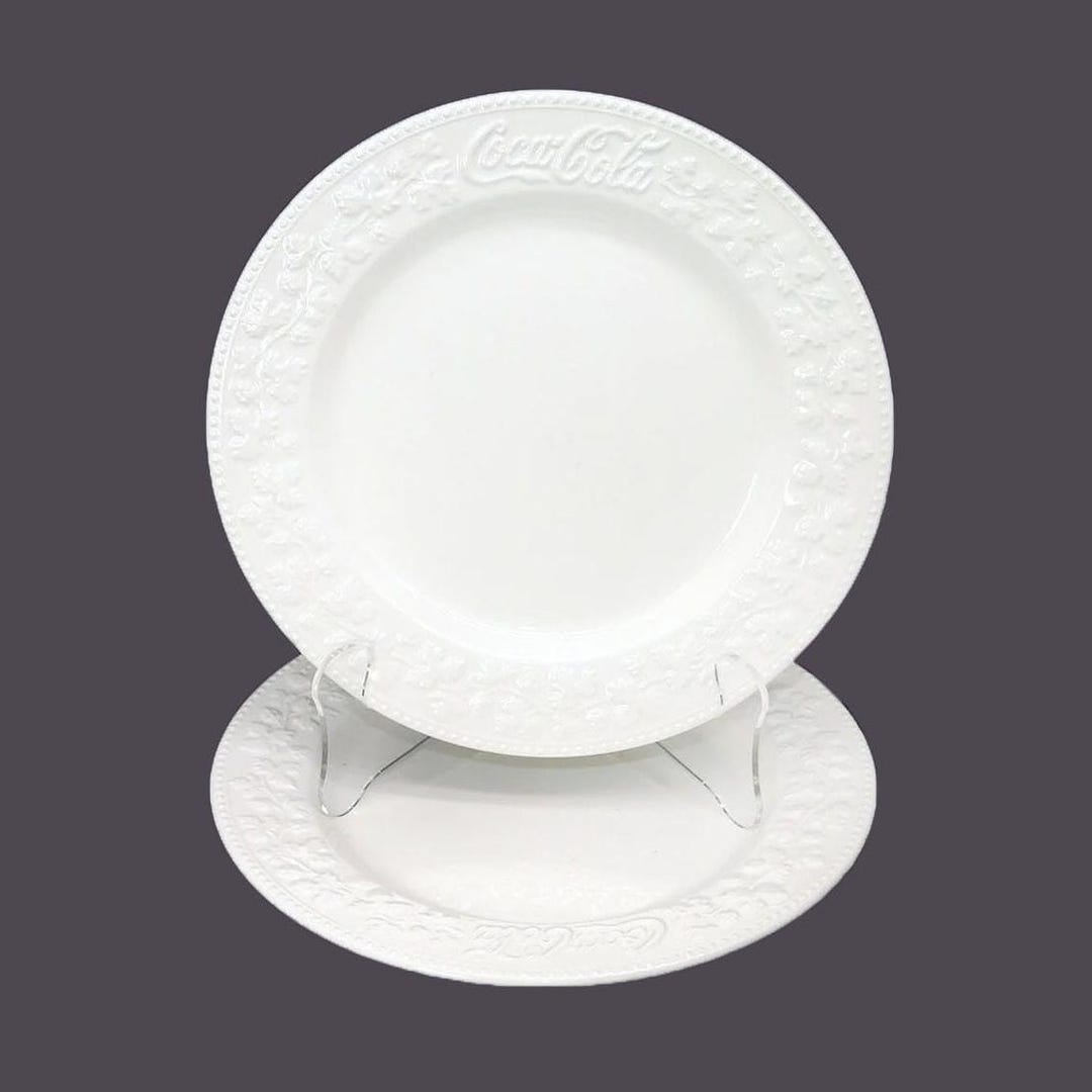 Pair of Coca-cola Chef's Favorite All-white Dinner Plates Made in Italy ...