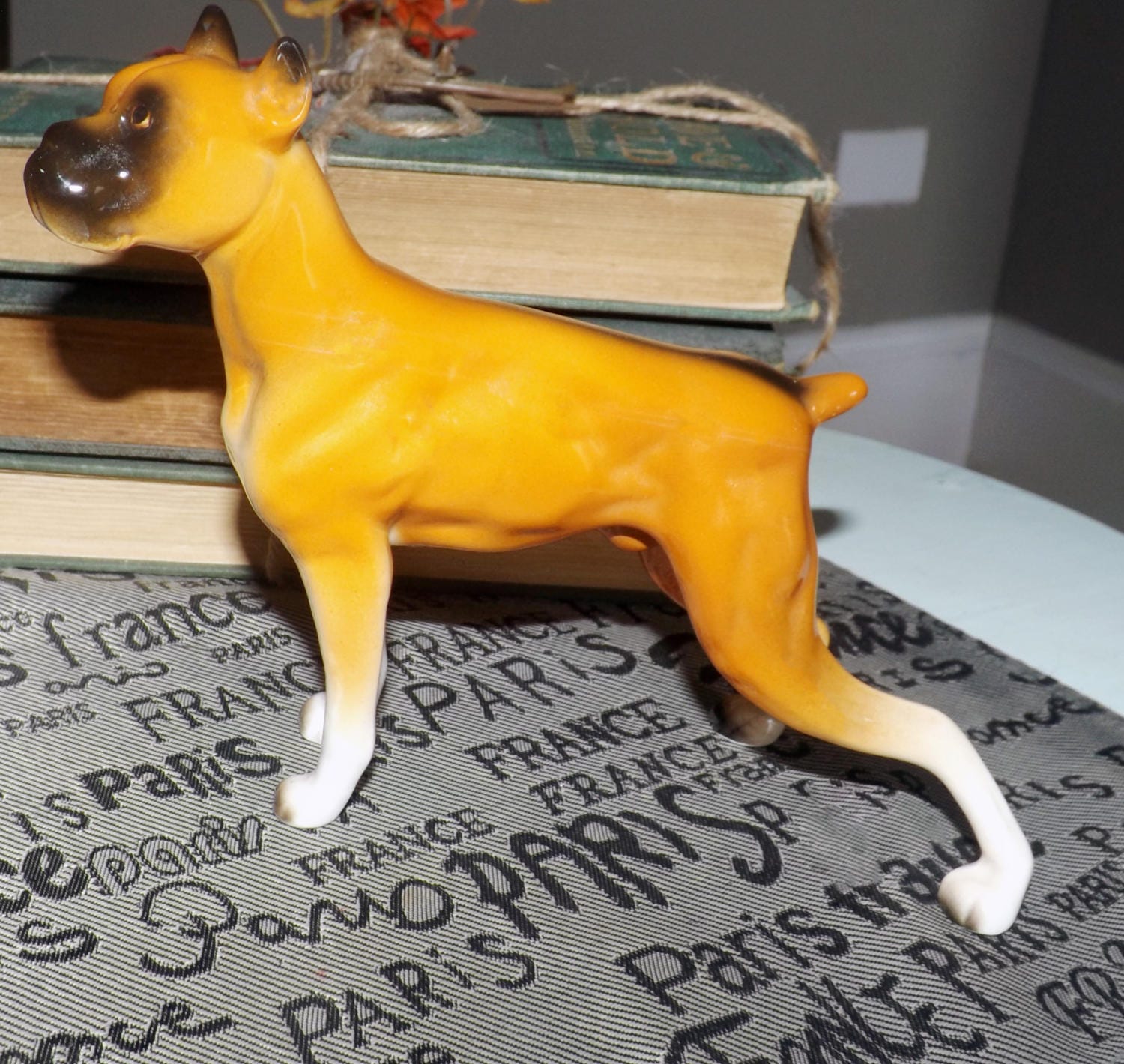 Mid-century (1950s) NC Cameron | Enesco ceramic boxer dog figurine in ...