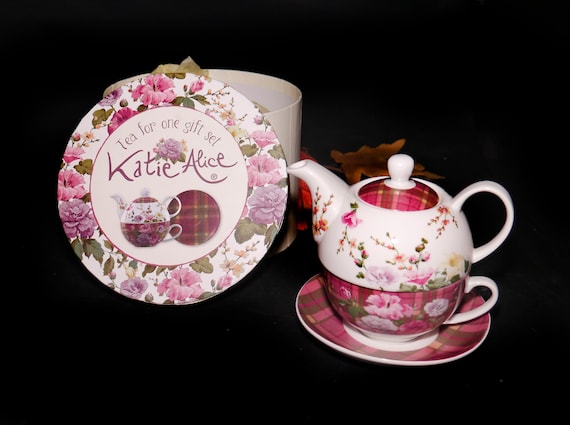Katie Alice Highland Fling Tea-for-one Gift Set. Teapot Lid | Etsy Canada