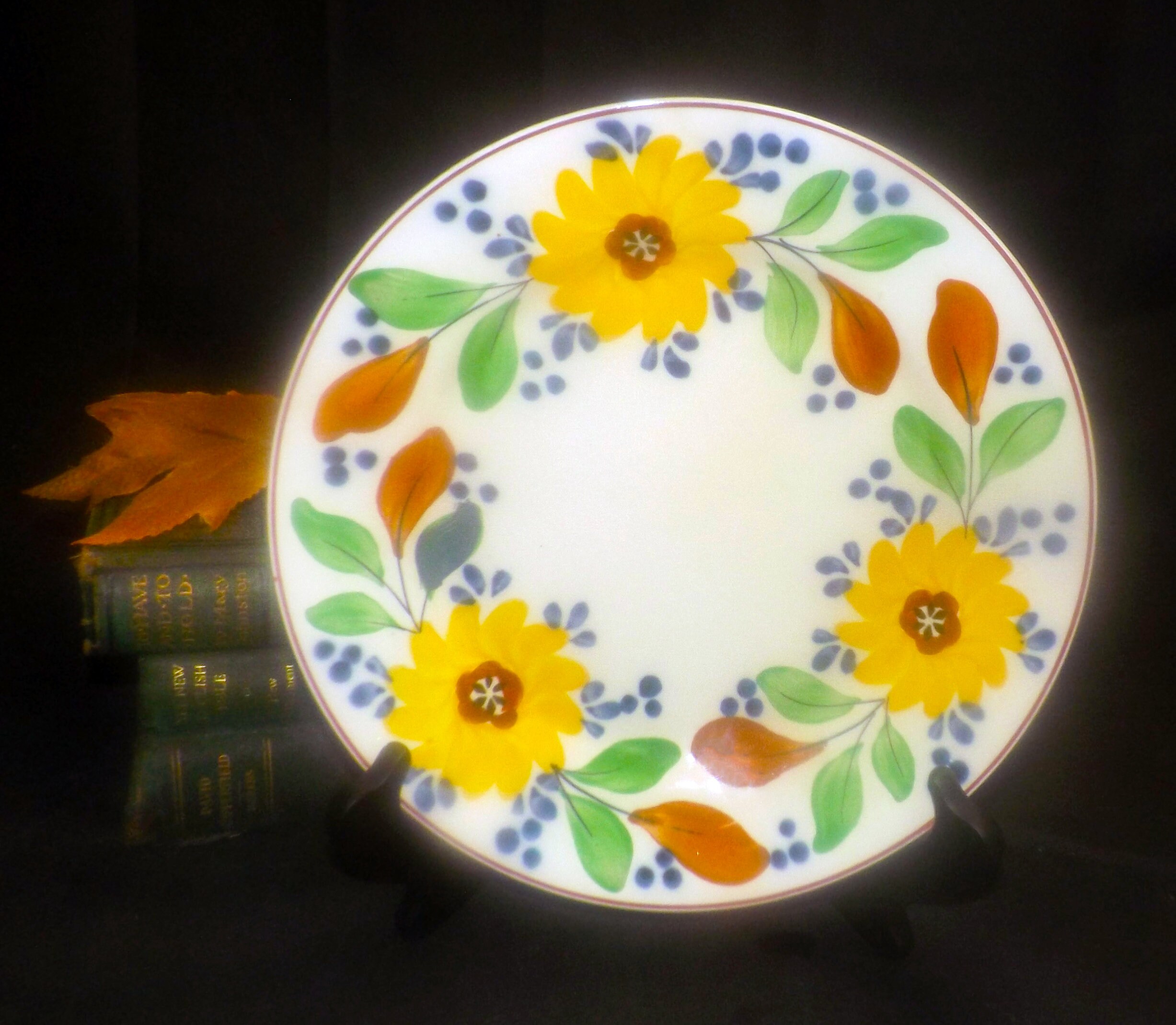 Vintage (1930) Baker & Co | Fenton 1494 hand-painted dinner plate made ...