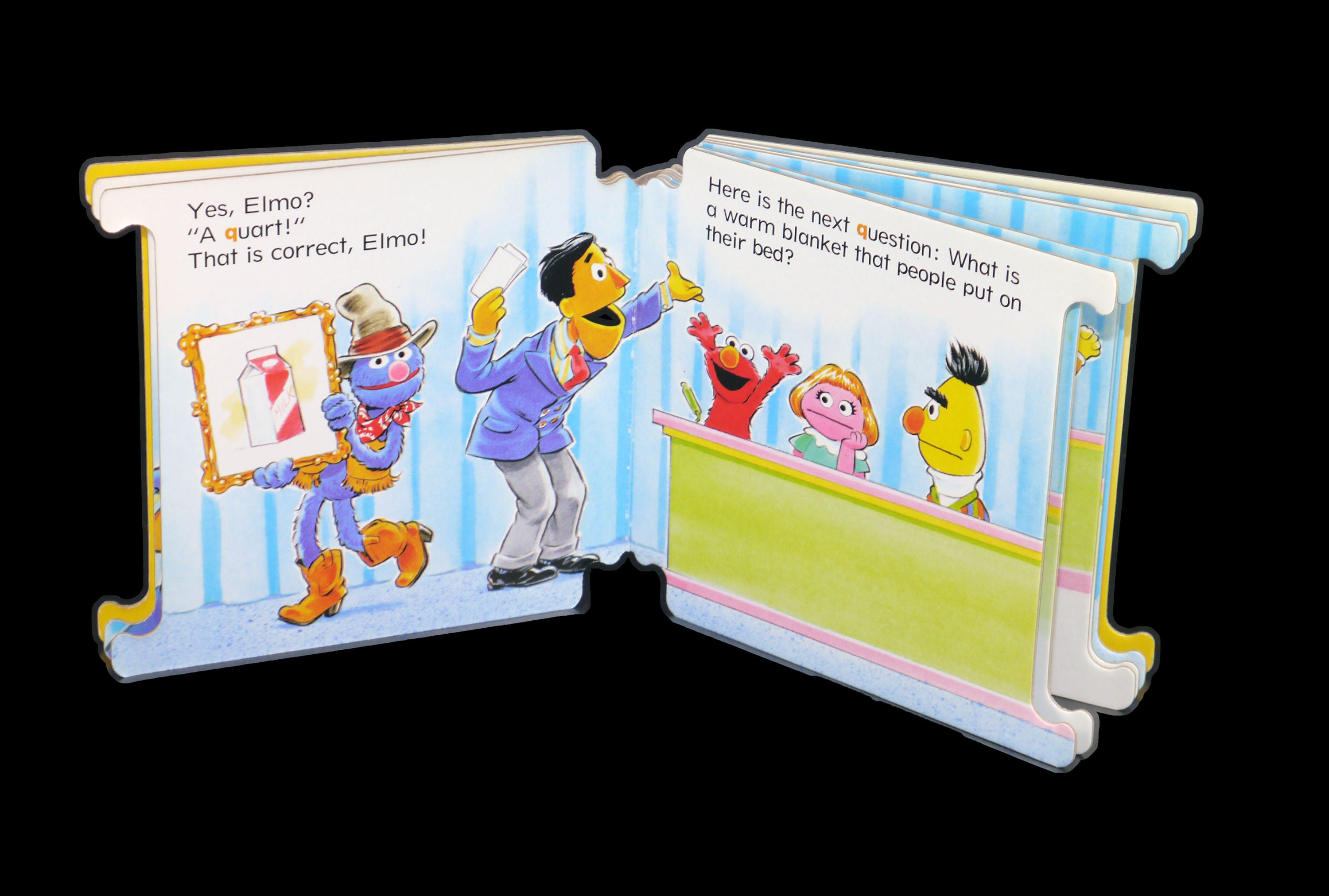 Sesame Street Letter Q: the Quiz Show Hard-cover Interlocking - Etsy Canada