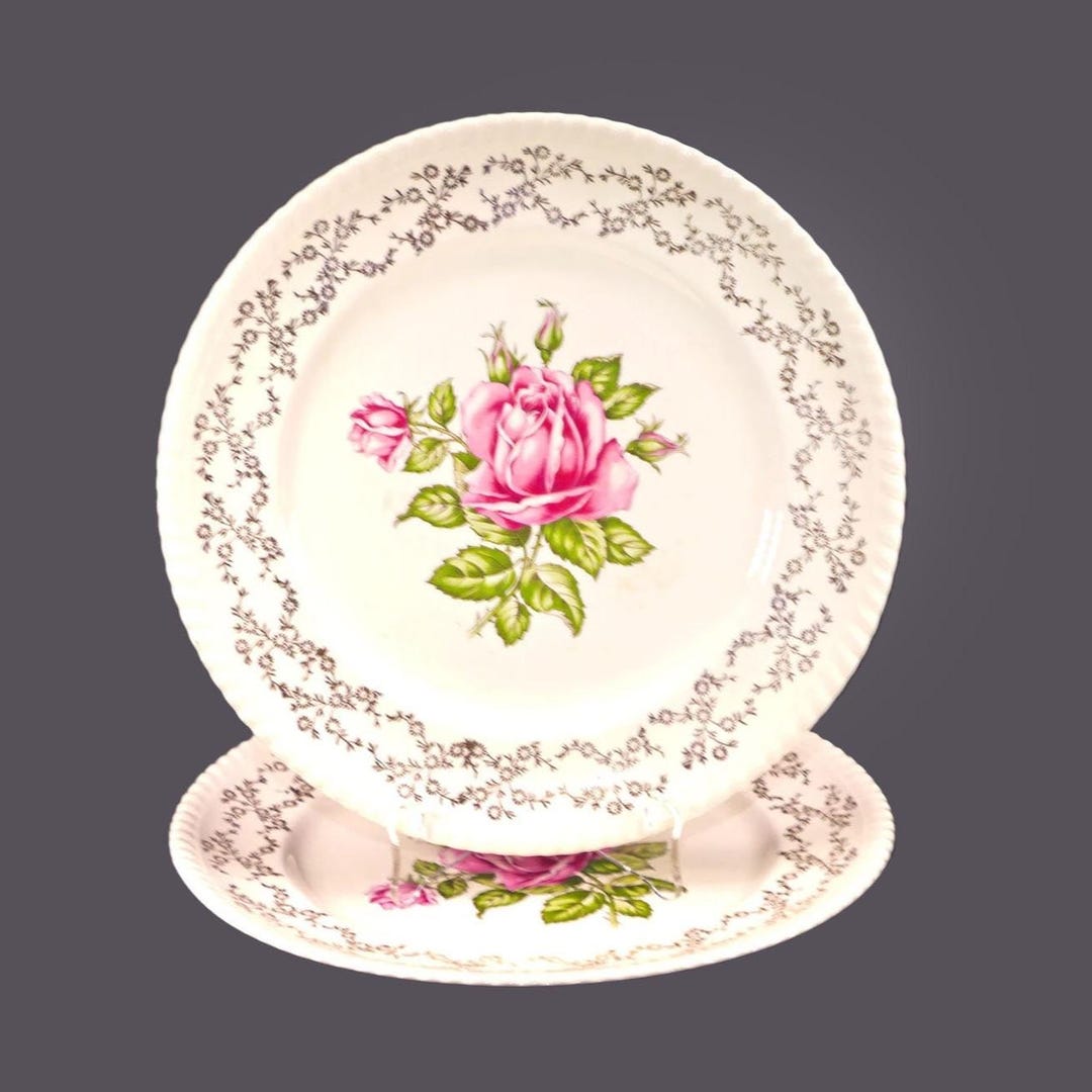 Vintage British Empire Ware Sovereign Rosebud Dinner Plates. Flowers ...
