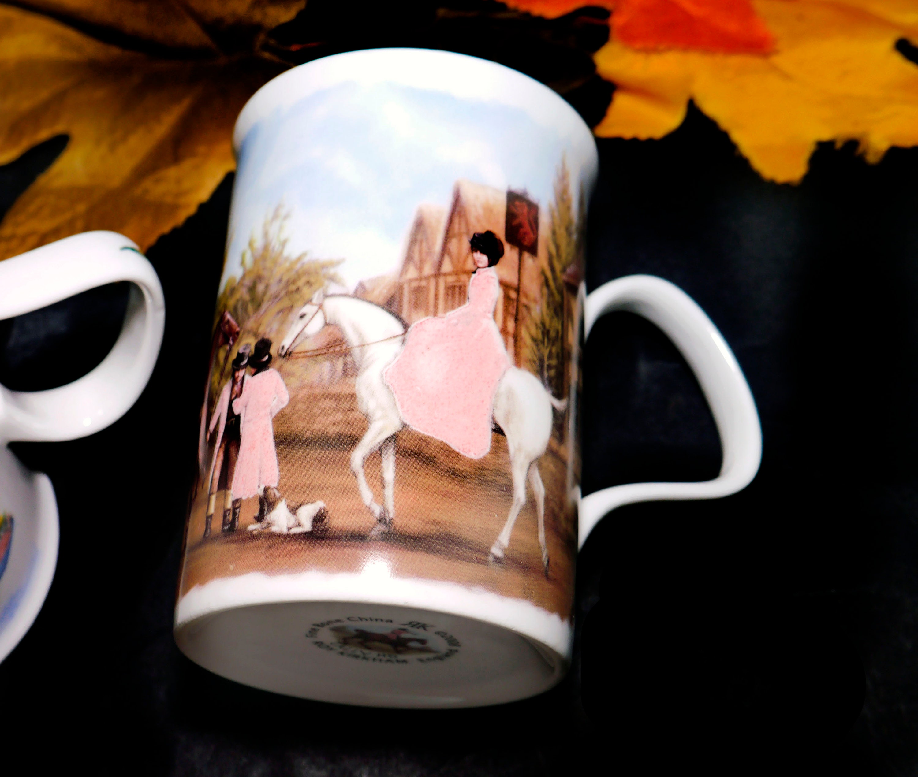 Set of three Roy Kirkham Tally Ho and Tuscany bone china coffee or tea ...