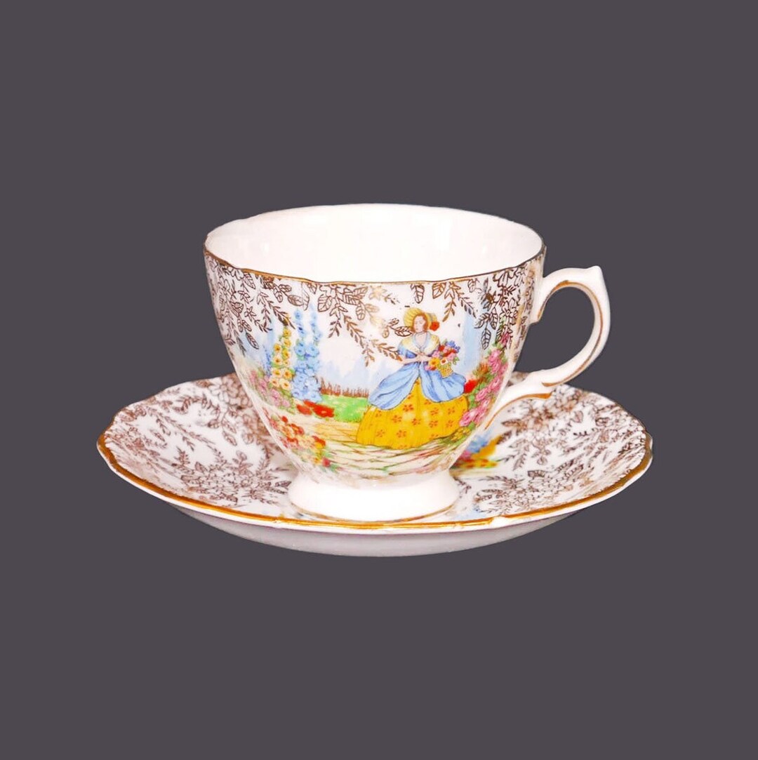 Colclough Crinoline Lady Bone China Cup and Saucer Set - England (flaw ...