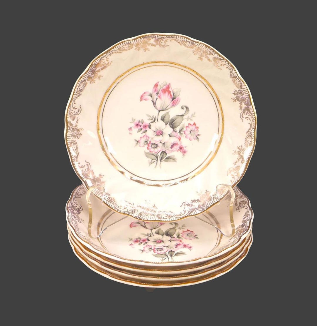 Vintage Sovereign Potters Windsor Dessert Bowls. Set of Five. Flowers ...