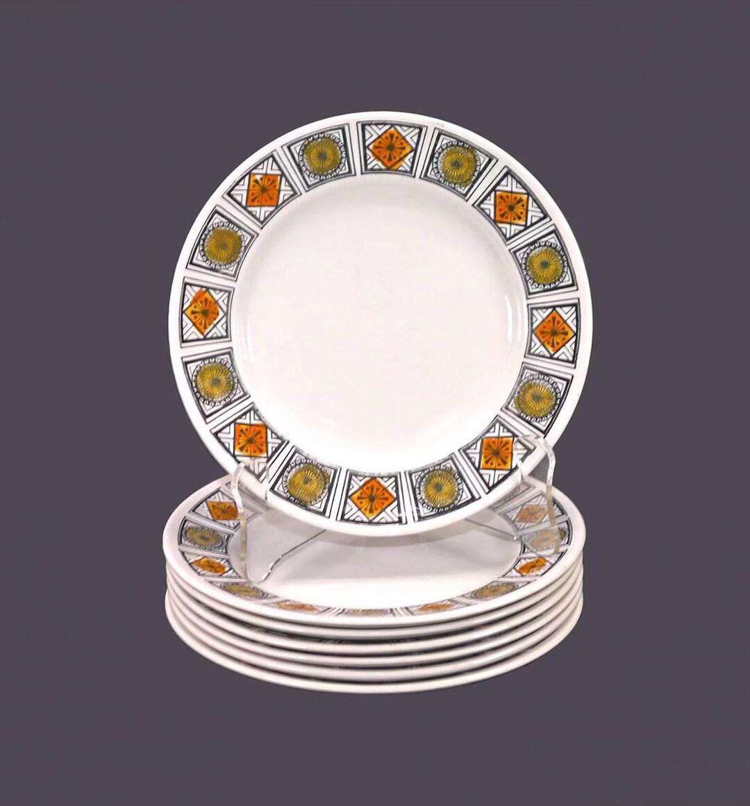 Retro Vintage Broadhurst Michelle Bread Plates. Kathie Winkle Design ...