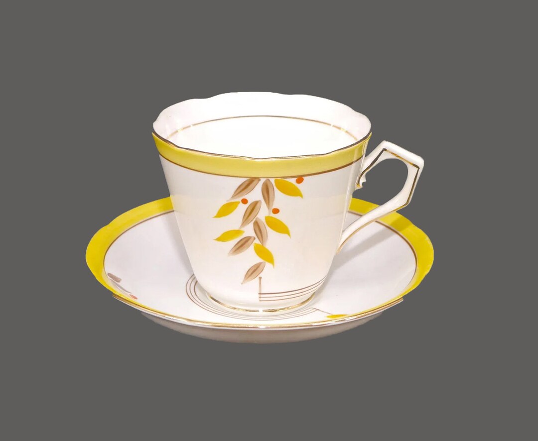Art-deco Era Sampson Smith 2255 Cup and Saucer Set Made in England ...