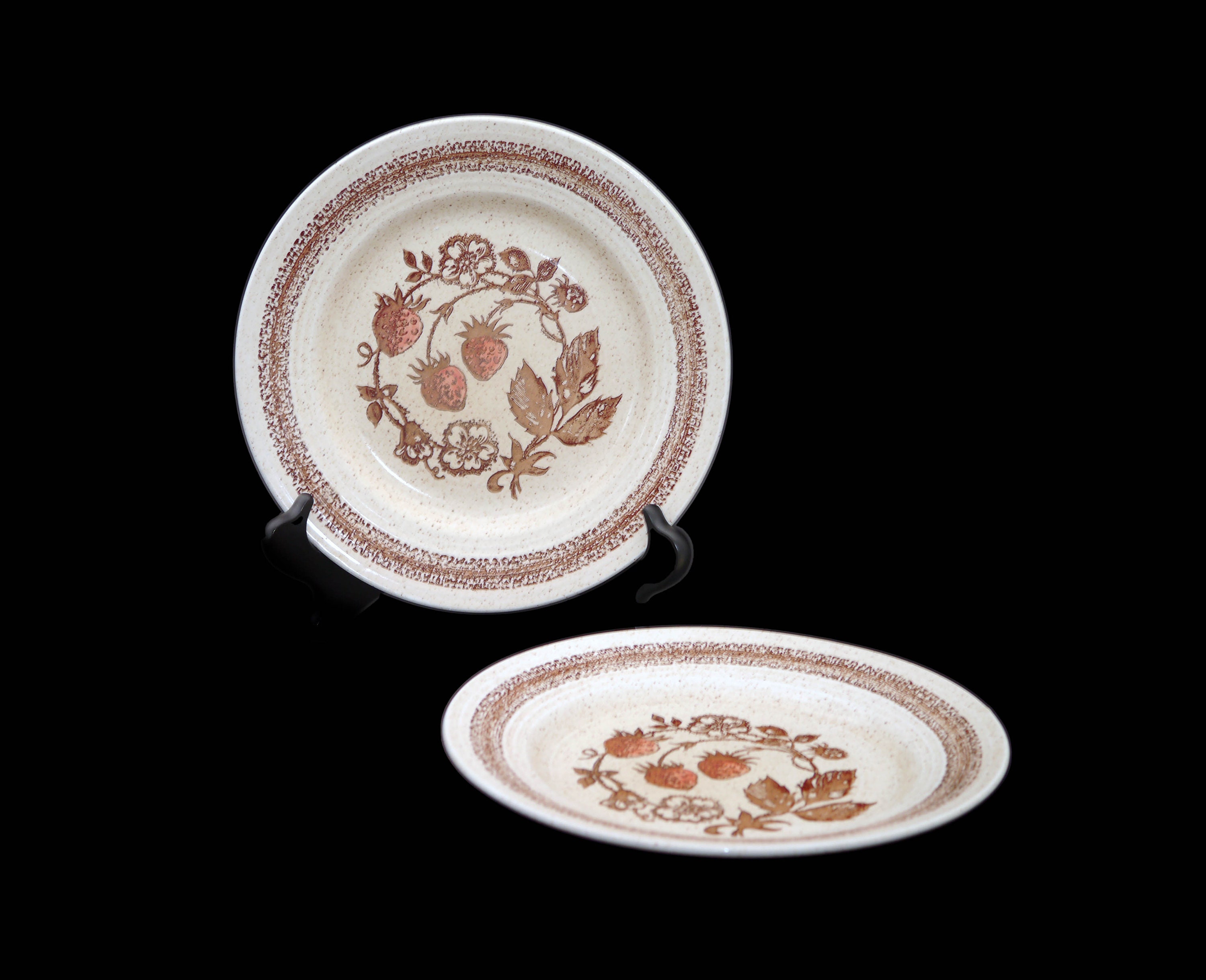 Four Churchill China Wild Strawberry stoneware luncheon plates ...
