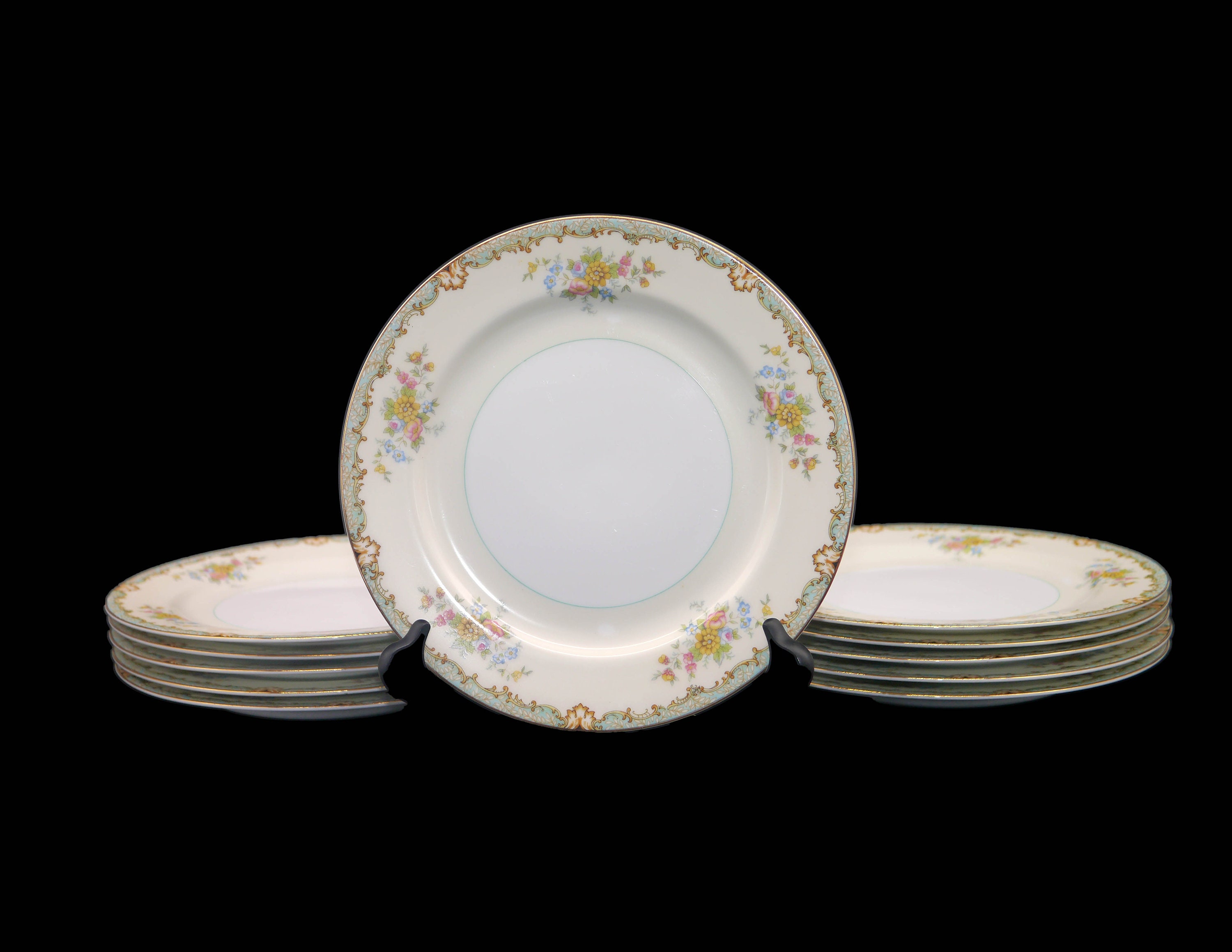 Noritake hand-painted Nippon Lanare dinner plate made in Japan. Green ...