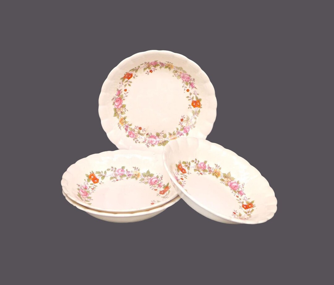 Four Simpsons Potters SIM6 Dessert Bowls. Solian Ware Ironstone Made in ...
