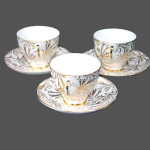 Vintage Imperial Fine China Gold Floral Chintz Tea Sets - England. 3 ...