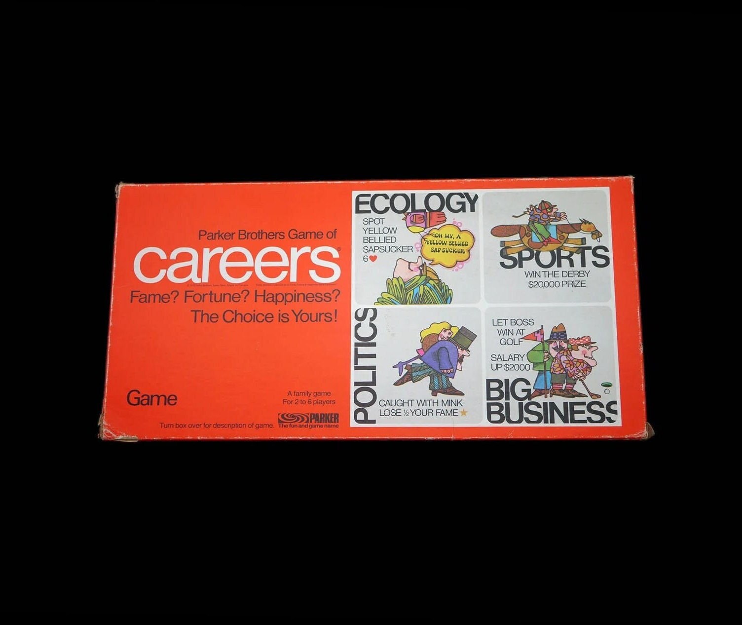 Careers board game published 1971 by Parker Brothers. Complete.