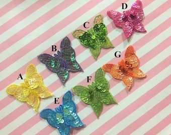 Delicate Embroidery Butterfly Sequined Beaded Applique - Etsy