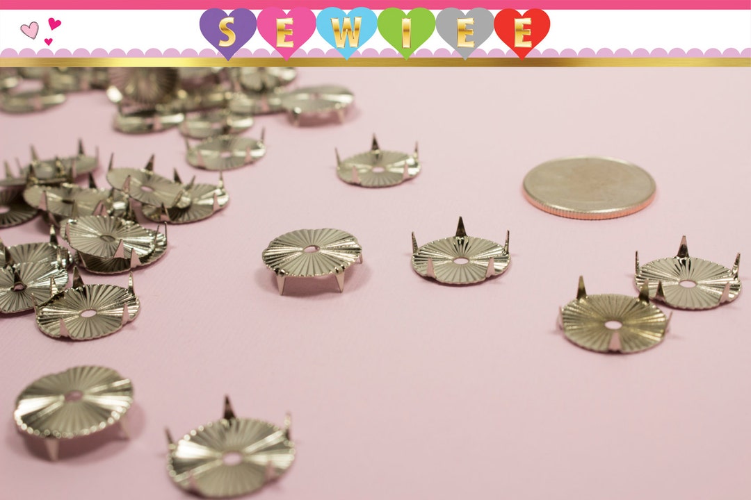 15mm Wide Round Long Prong Mount Settings 5 Prong Silver Metal Silver ...