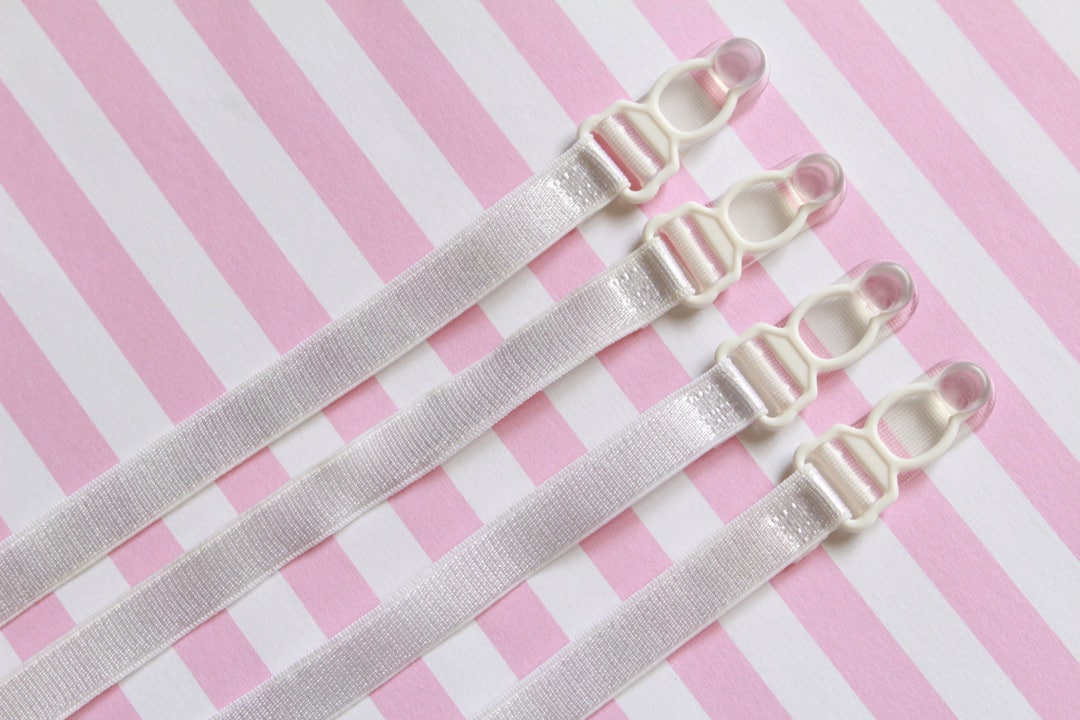 Set of 4, 3/8"w Off-white Garter Straps Grip Lingerie Stockings Thigh ...