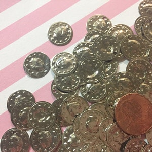 Silver Belly Dance Coins|belly Dance Metal Coins|coin Beads|coin Charms ...