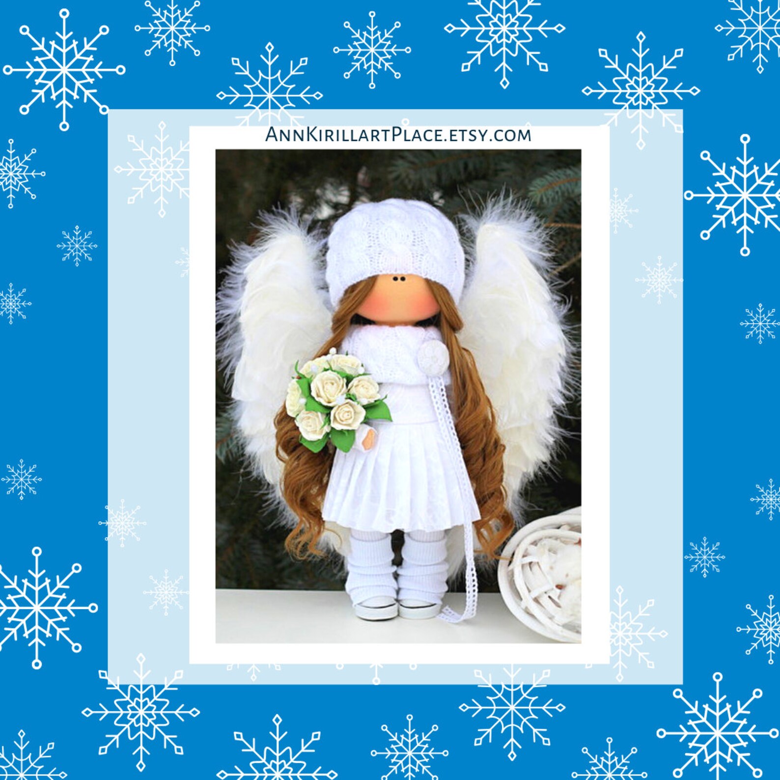 Angel Doll Handmade Christmas Doll Winter Decoration Doll | Etsy