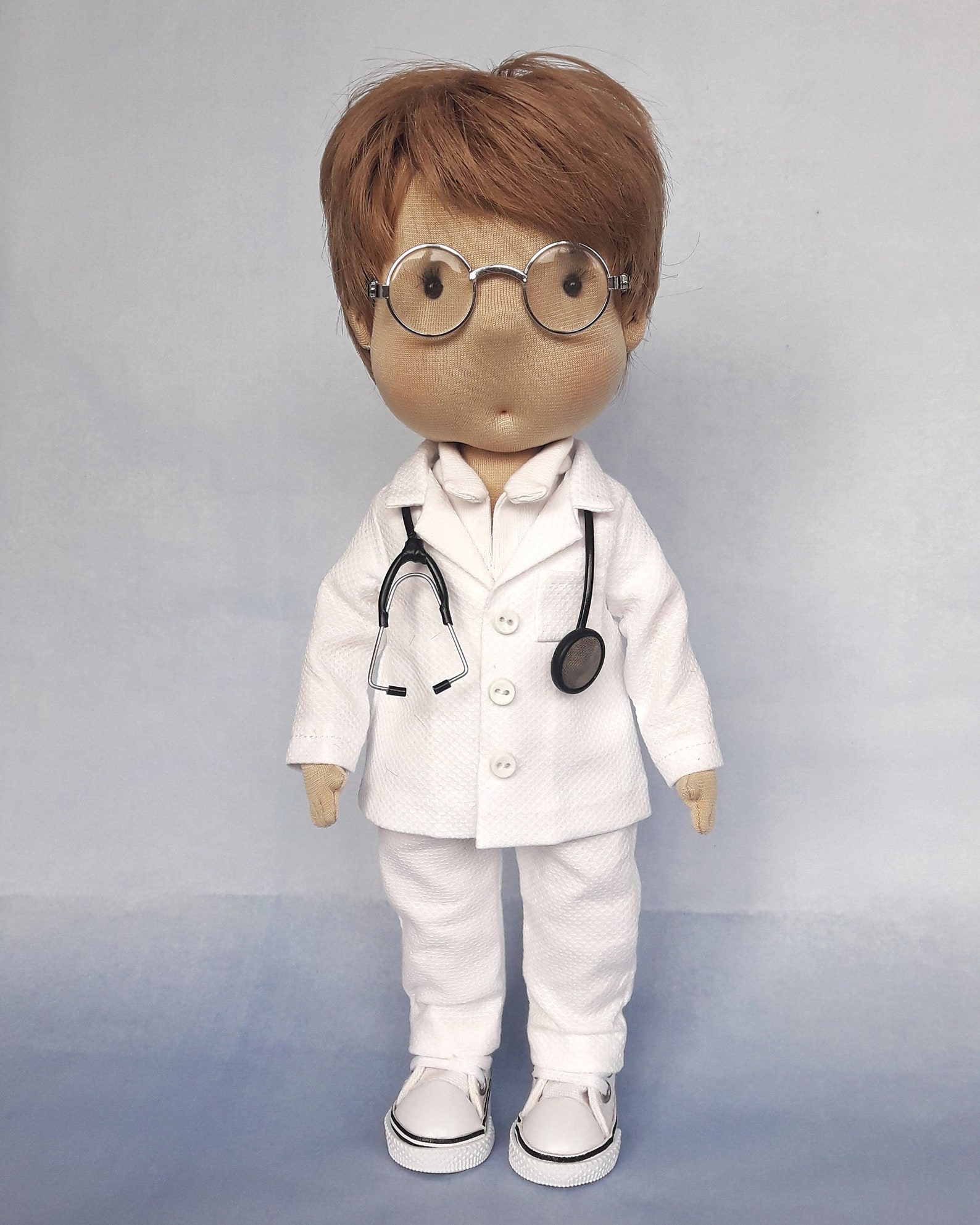 Doctor Doll Handmade Med Worker Portrait Doll Medicine Doll | Etsy