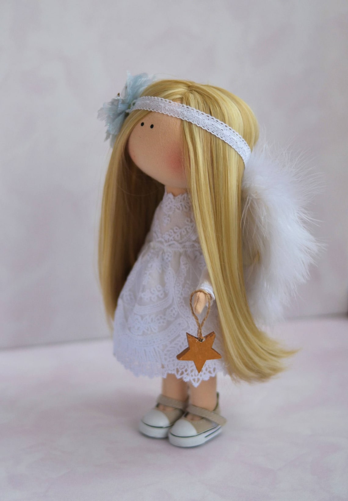 Handmade Angel Doll Winter Christmas Doll White Angel Doll Art | Etsy