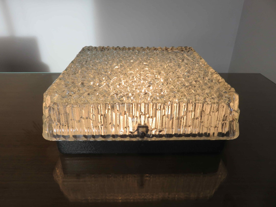 Large Wall or Ceiling Light holophane France, Mid Century 1960 60's ...