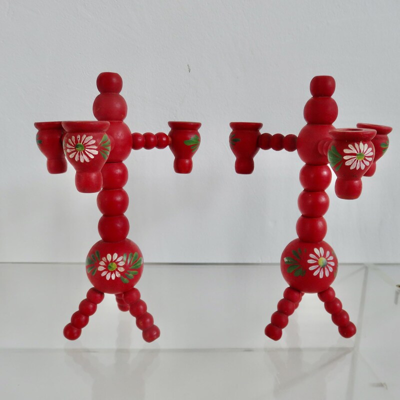 Red Candleholder - Etsy