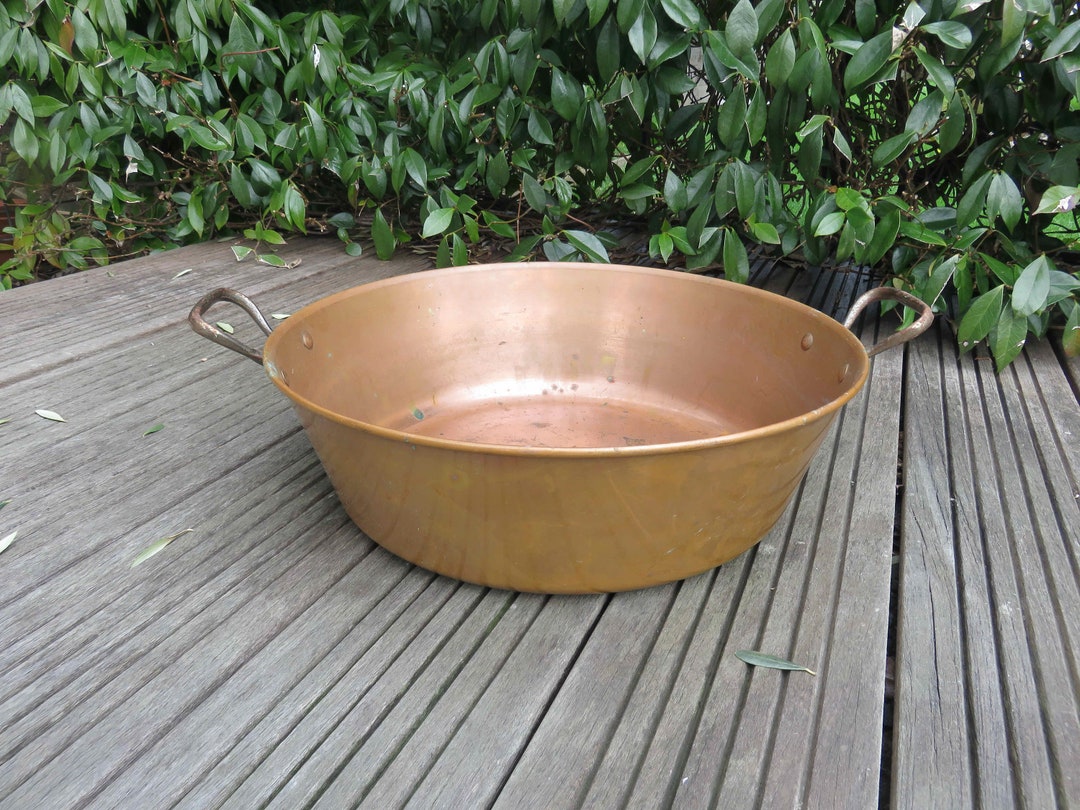 Extra Large Copper Jam Basin 1930 1940 30's 40's French Vintage Copper ...