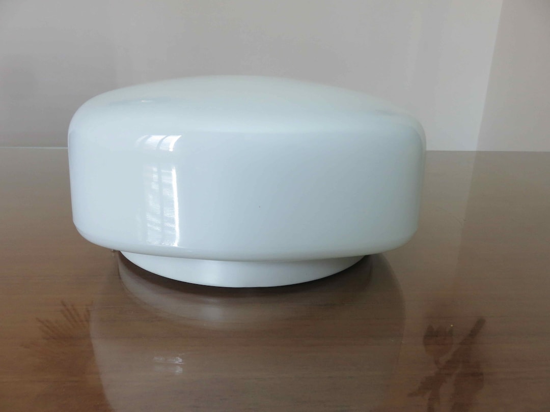 White Opaline Ceiling Light, Brand MATHIAS 1960 1970 60's 70's Mid ...