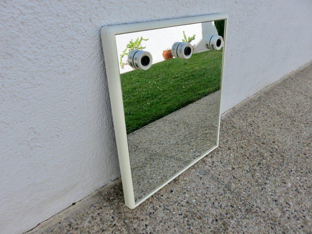 Large Illuminated Mirror GEDY Italy, Plastic, 1970 70's Mid Century ...