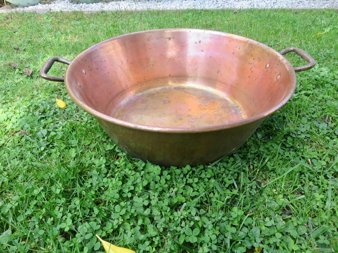 Very Large Copper Jam Basin 1930 1940 30's 40's French Vintage Copper ...