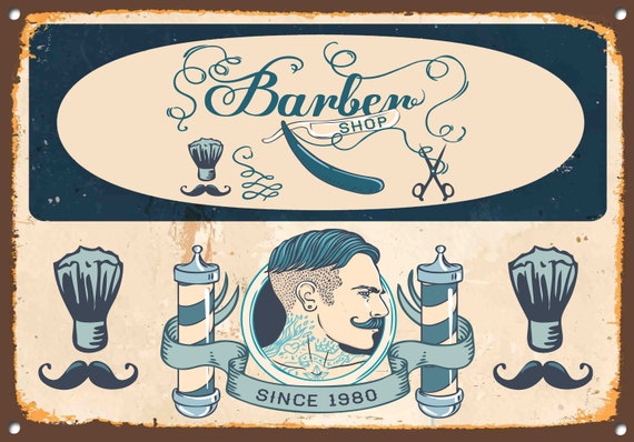 Home & Living Home Décor Barber Shop Art Barbers Signs Barber Sign ...