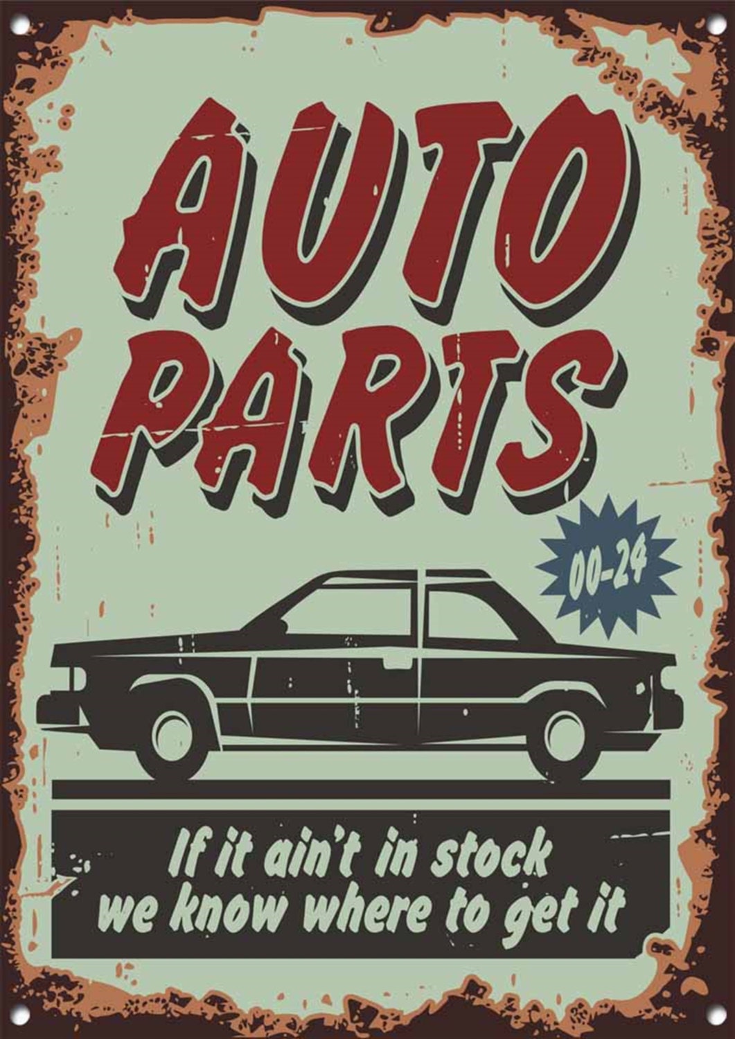 Auto Parts Metal Sign No.310 | Etsy