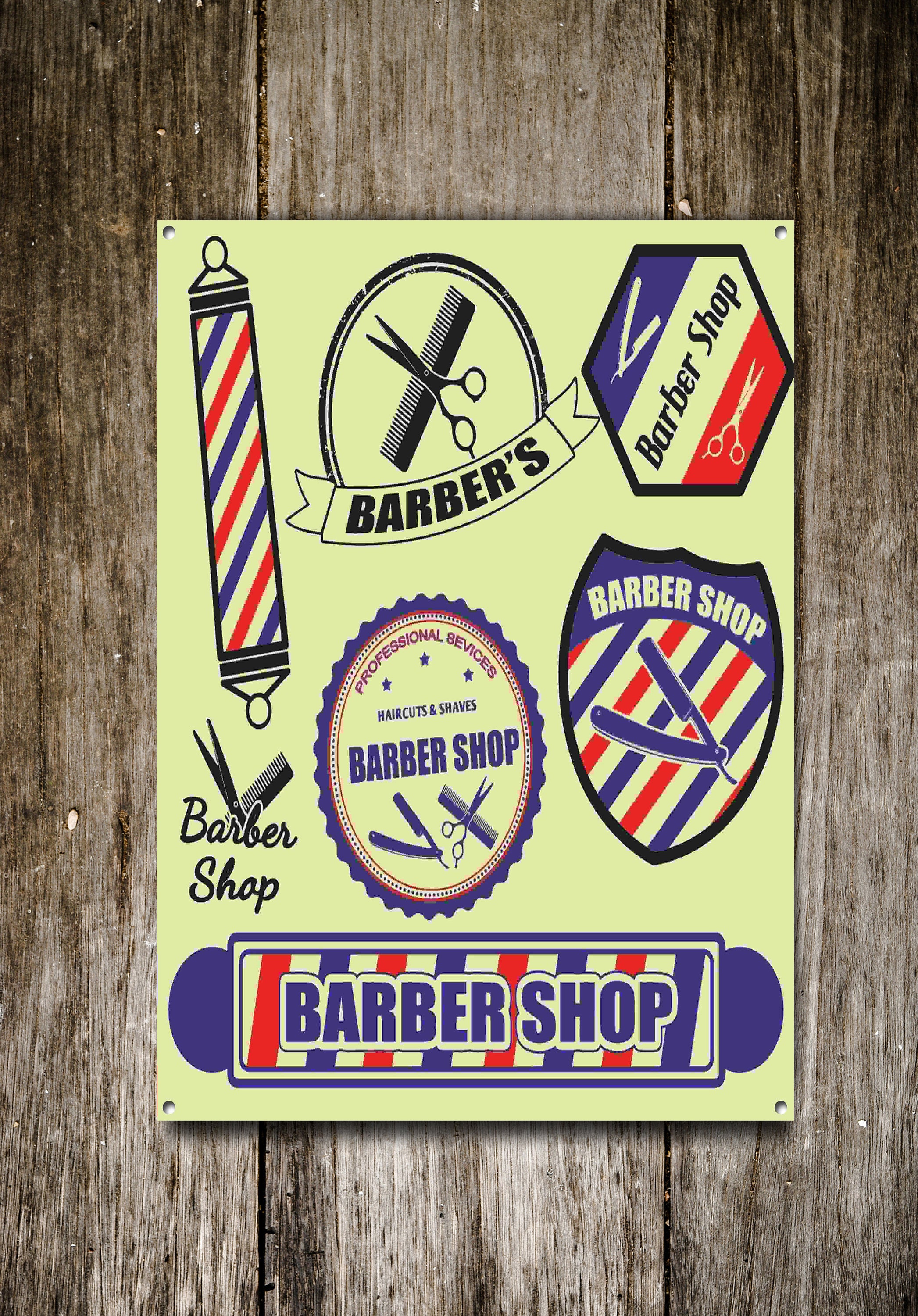 Barber Shop Sign Metal Sign Barbershop Signs Vintage Style | Etsy