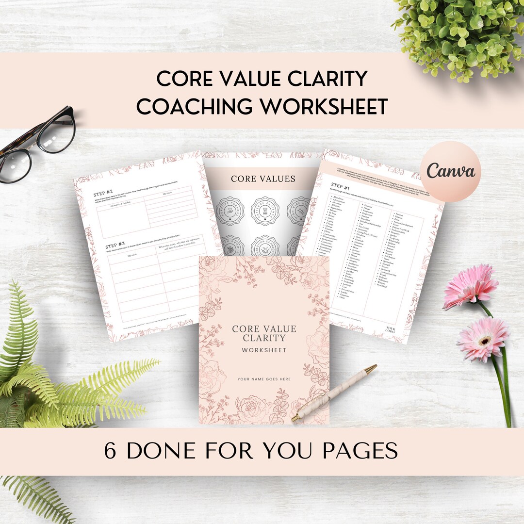 Coaching Worksheet Canva Template Done for You Lead Magnet Life Coach ...