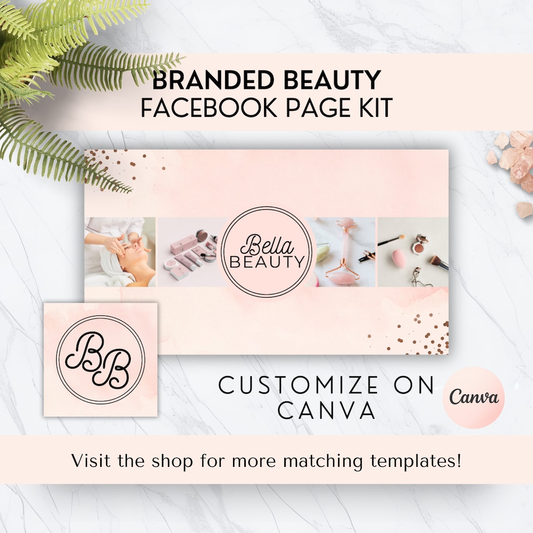 Beauty Therapist Branding Facebook Cover and Profile Kit Aesthetician ...