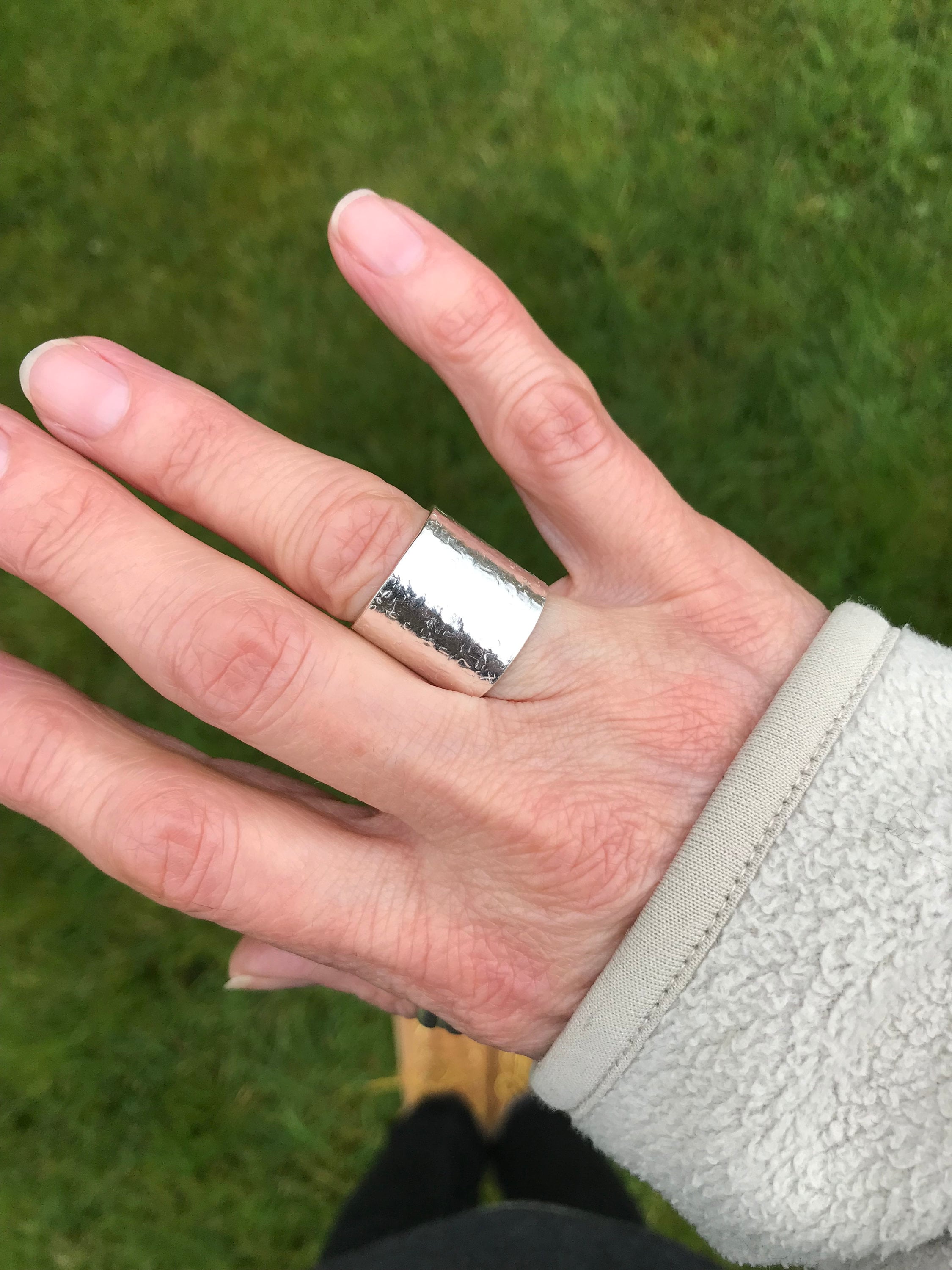 Sterling Silver Wide Chunky Band Ring Extra Wide Silver Ring | Etsy