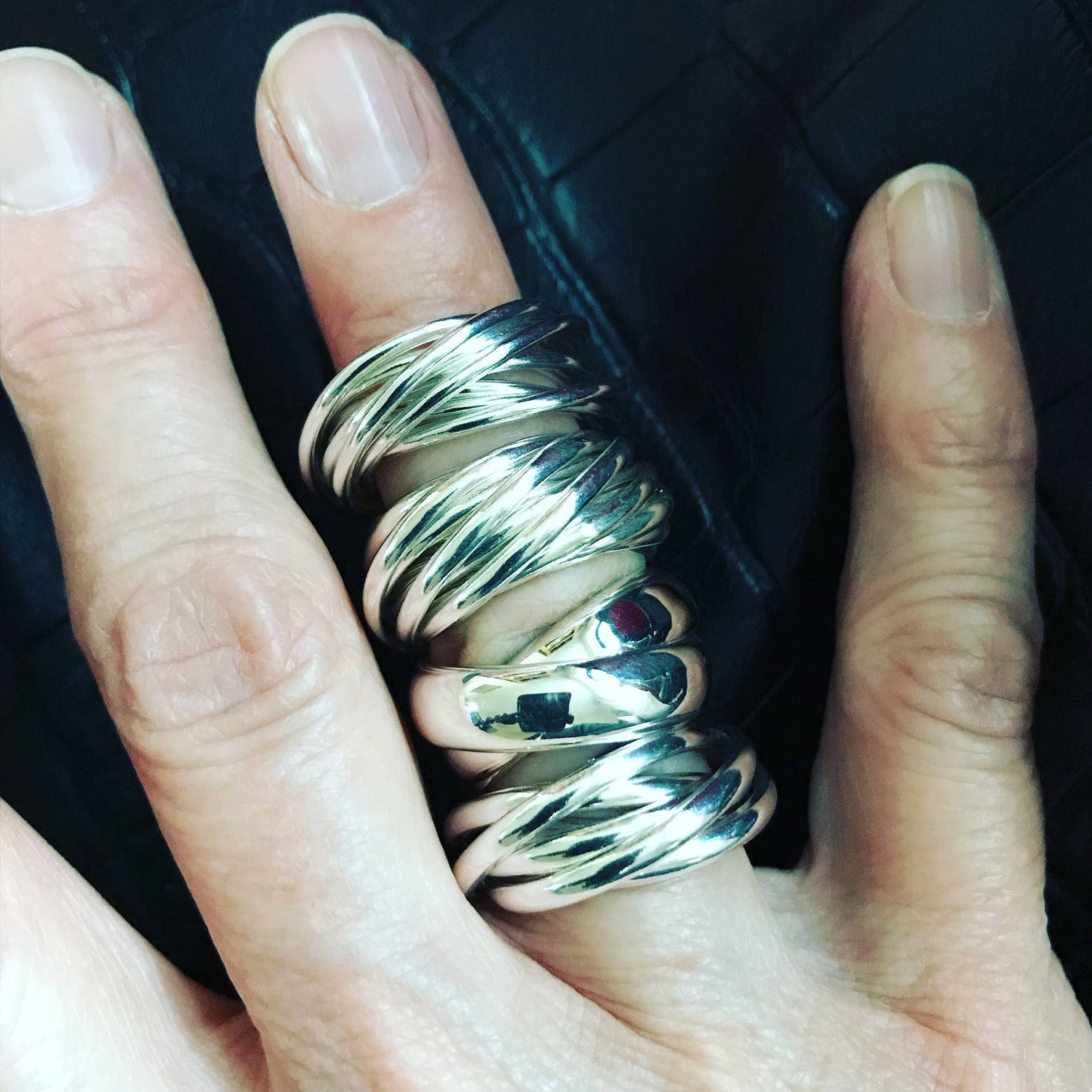 Sterling Silver 2 Band Interlocking Russian Wedding Ring | Etsy