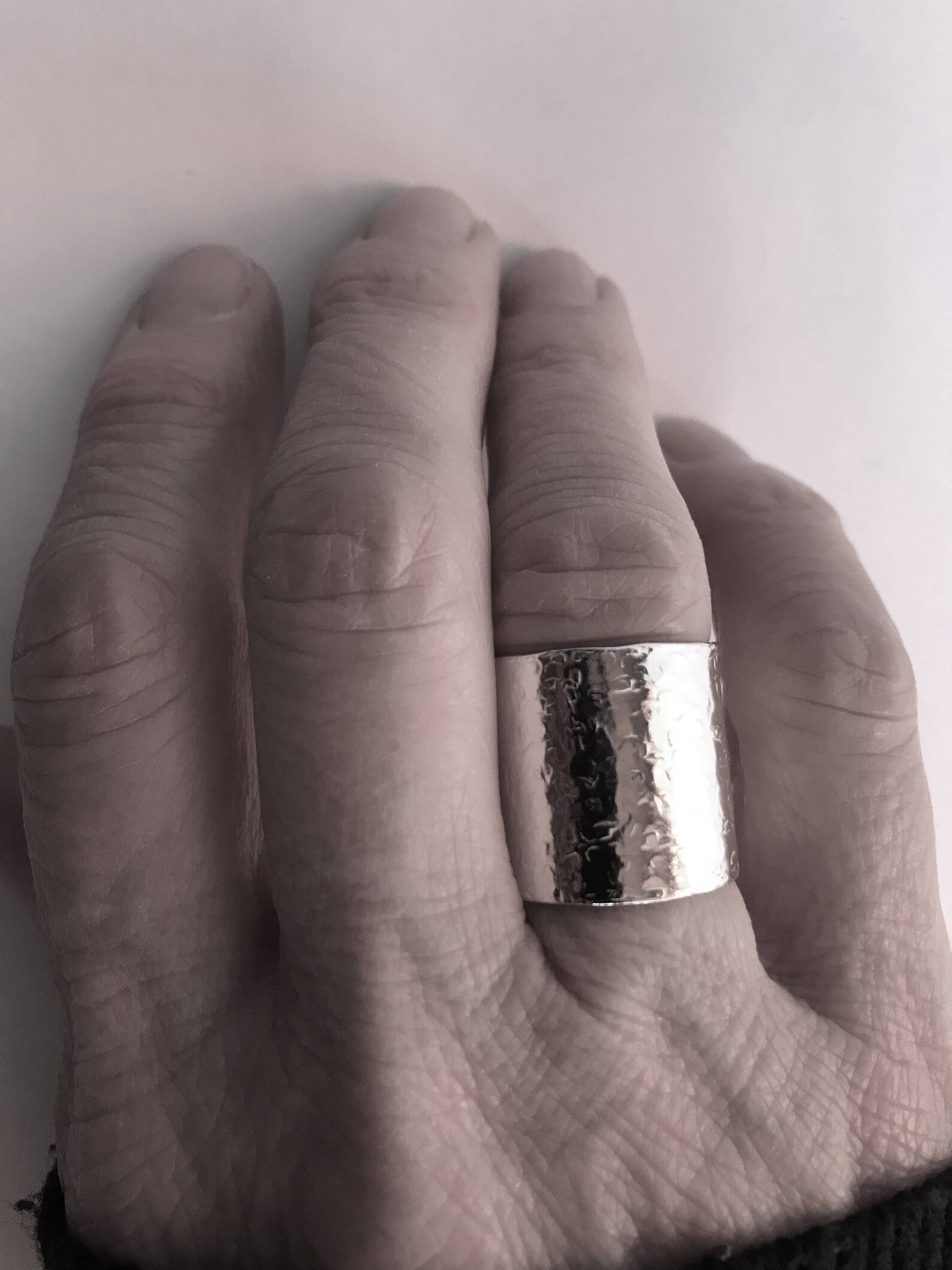 Sterling Silver Wide Chunky Band Ring Extra Wide Silver Ring - Etsy