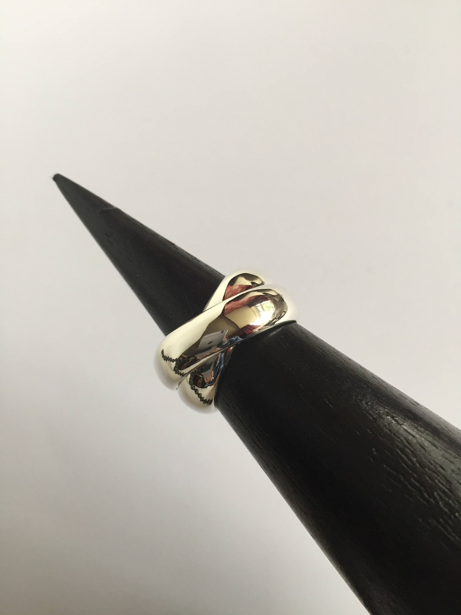 Sterling Silver 2 Band Interlocking Russian Wedding Ring | Etsy