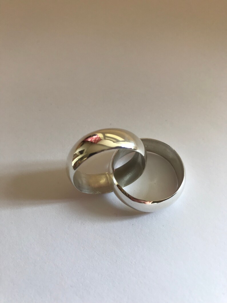 Sterling Silver 2 Band Interlocking Russian Wedding Ring | Etsy