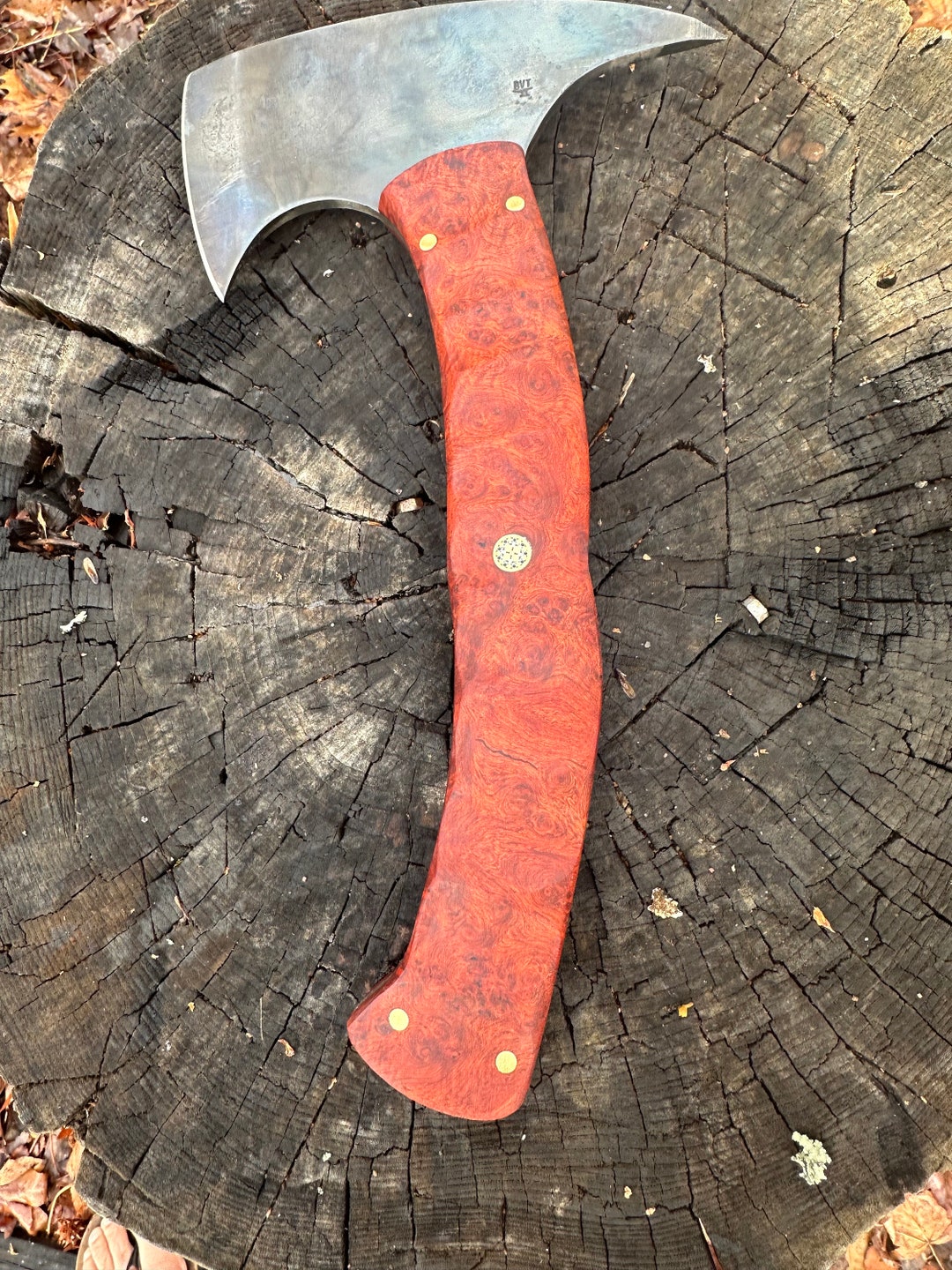 Tactical Tomahawk - the “odin” With Amboyna Burl Handles - Etsy